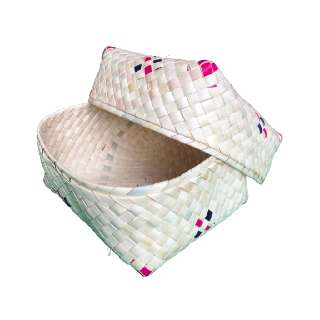Handwoven Palmyrah Leaf Container Box - Nature's Root